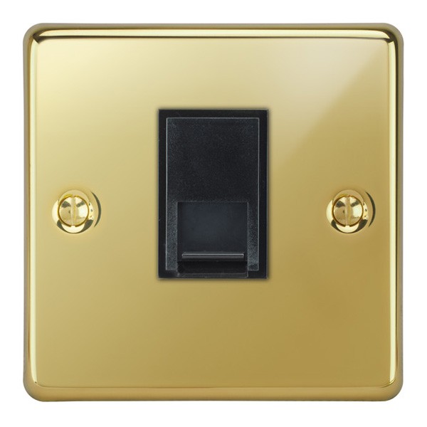 Focus SB Victorian VPB24.1B 1 gang master telephone socket in Polished ...