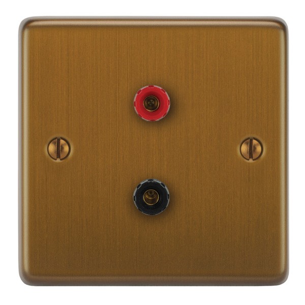 Focus SB Victorian VBA67.1 1 gang speaker outlet (1 red 1 black 4mm ...