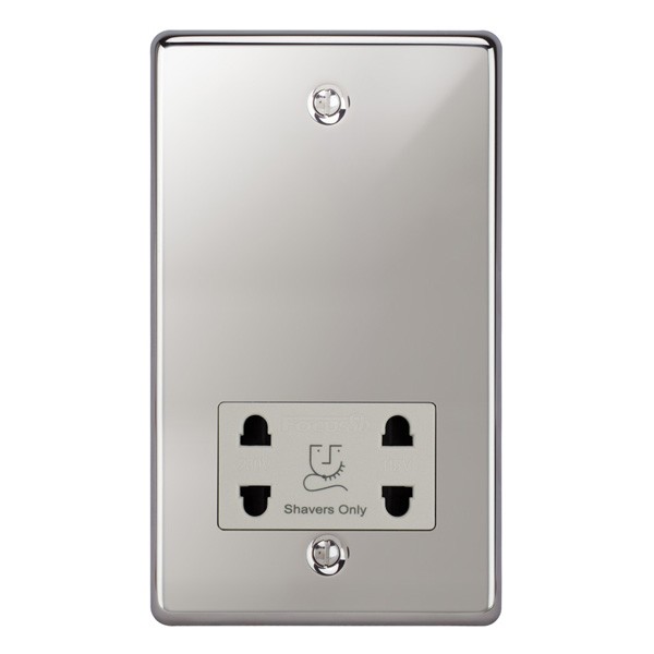 Focus SB Victorian VPC36.1W shaver socket (110/240V) in Polished Chrome ...