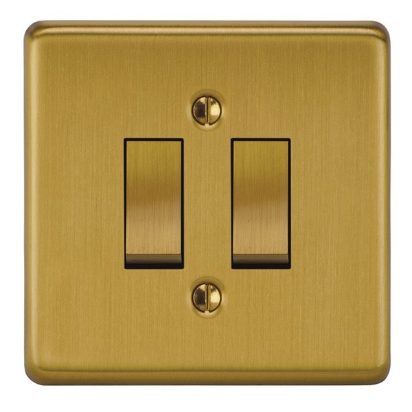 Focus SB Victorian VSB11.2 2 gang 20 amp 2 way rocker switch in Satin ...