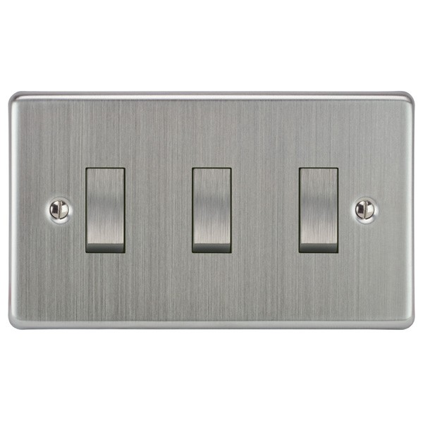 Focus SB Victorian VSC11.3 3 gang 20 amp 2 way rocker switch in Satin ...