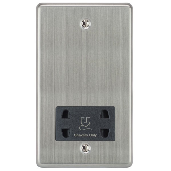 Focus SB Victorian VSC36.1B shaver socket (110/240V) in Satin Chrome ...