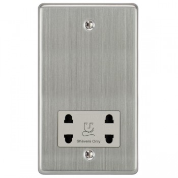 Focus SB Victorian VSC36.1W shaver socket (110/240V) in Satin Chrome ...
