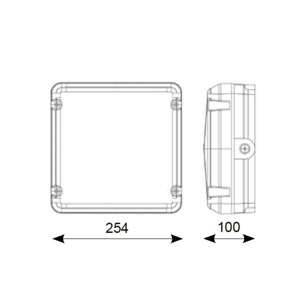 Ansell Lighting Astro LED 14W Black Bulkhead with Emergency Batter ...