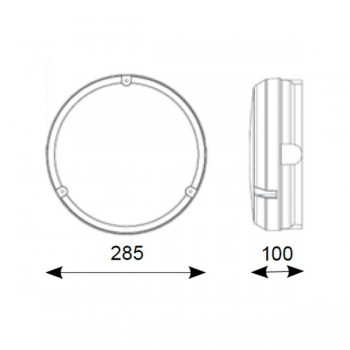 Ansell Lighting Delta LED 14W Black Bulkhead with Photocell | UKES