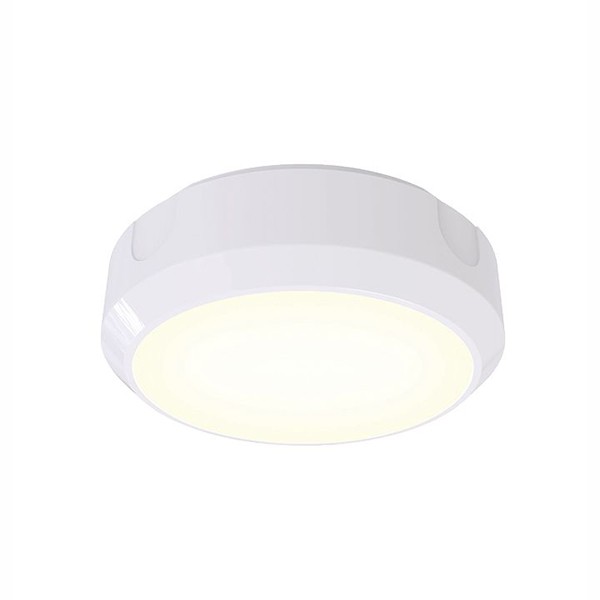Ansell Lighting Delta LED 14W White Bulkhead with Microwave Sensor | UKES