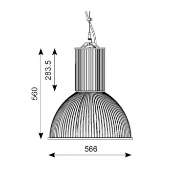 Ansell Lighting Deco 400W HQI-E High Bay Architectural Pendant Light ...