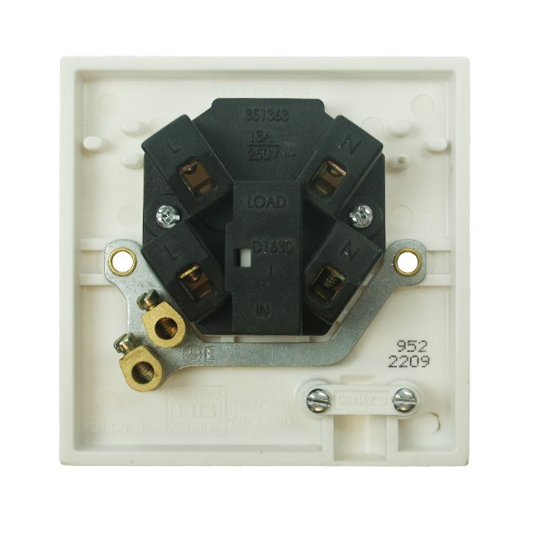 BG White PVC Unswitched Fused Connection Unit, Switches and Sockets, UK ...