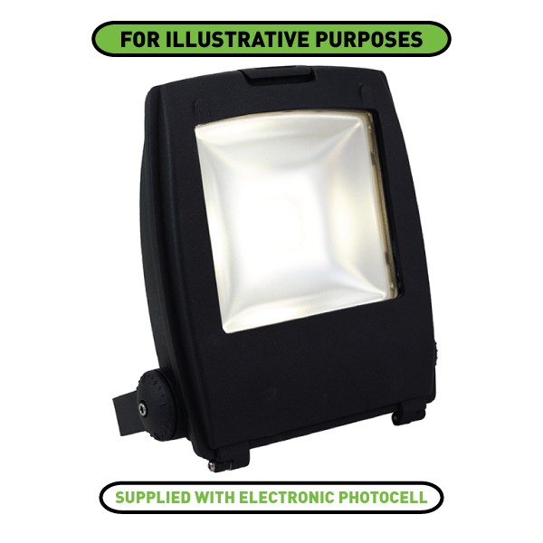 Ansell Mira 50W Cool White LED Floodlight with Photocell at UK ...
