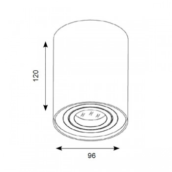 Ansell Lighting Novara Surface 50W Adjustable GU10 White Downlight | UKES