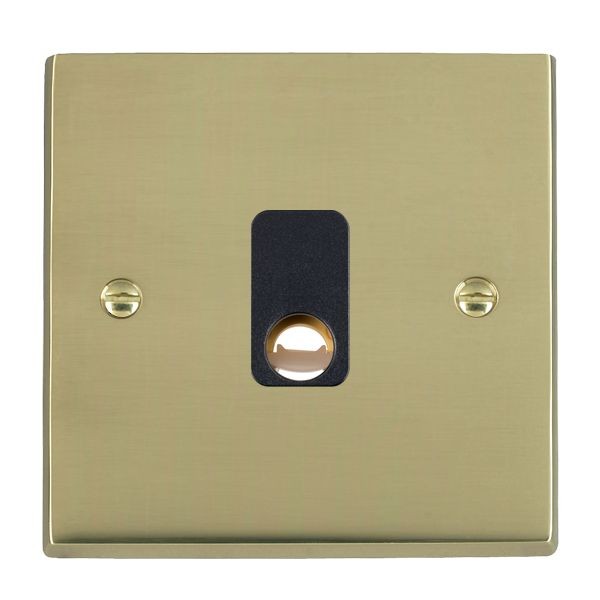 Hamilton Cheriton Victorian Polished Brass 20A Cable Outlet with Black ...