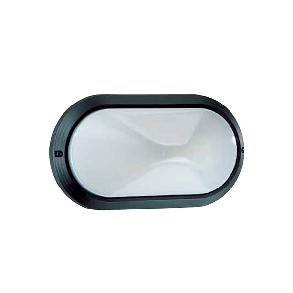 Ansell Lighting Sorrento 60W Black Bulkhead | UKES