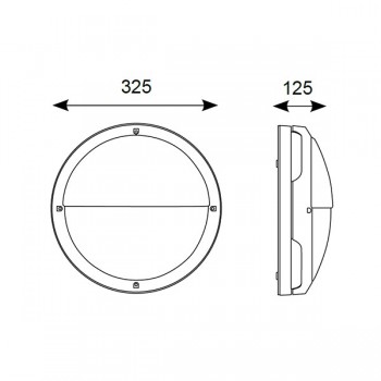 Ansell Lighting Tardo LED Silver Grey Wall Light | UKES