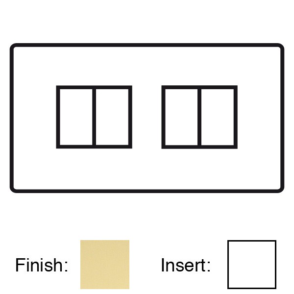 Focus SB Lincoln L12.4W 4 gang 6 amp 2 way plaster depth rocker switch ...