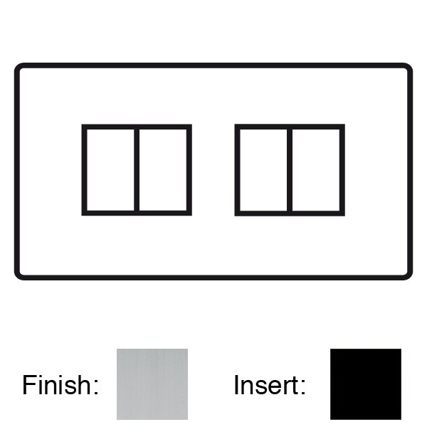 Focus SB Lincoln LSC12.4B 4 gang 6 amp 2 way plaster depth rocker ...