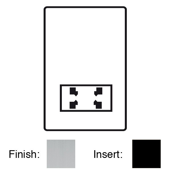 Focus SB Lincoln LSC36.1B shaver socket (110/240V) in Satin Chrome with ...