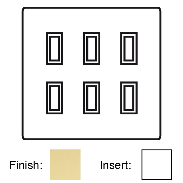 Focus SB Newbury N10.6W 6 gang 10 amp 2 way rocker switch in Polished ...