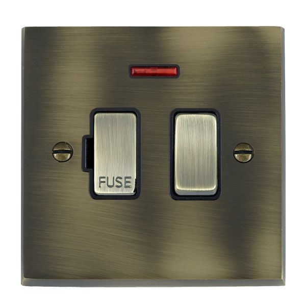 Hamilton Cheriton Victorian Antique Brass 13A Double Pole Switched ...