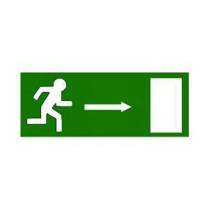 Aurora Lighting AU-LG7R AU-EMLED71 Right Emergency Exit Legend | UKES