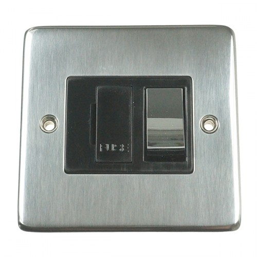 Eurolite 13A Switched Fused Spur, Black Insert (SSSSWF-SSB) | UKES