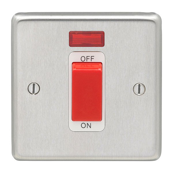 Eurolite Stainless Steel SSS45ASWNS-W Satin Stainless 1 Gang 45amp DP ...