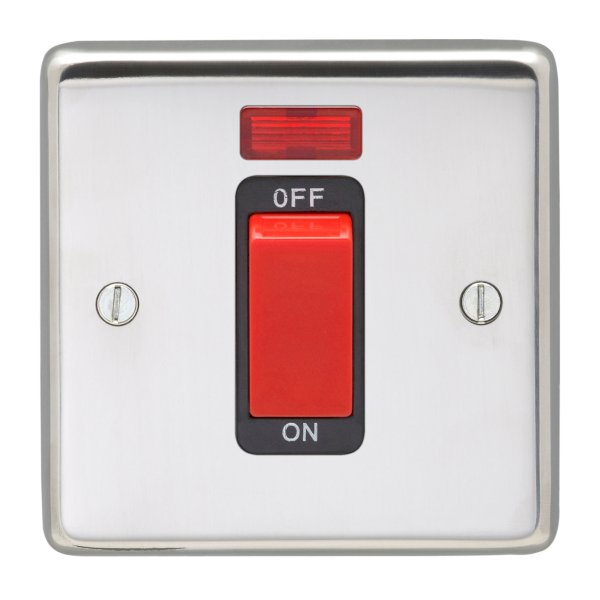 Eurolite Stainless Steel PSS45ASWNS-B Polished Stainless 1 Gang 45amp ...