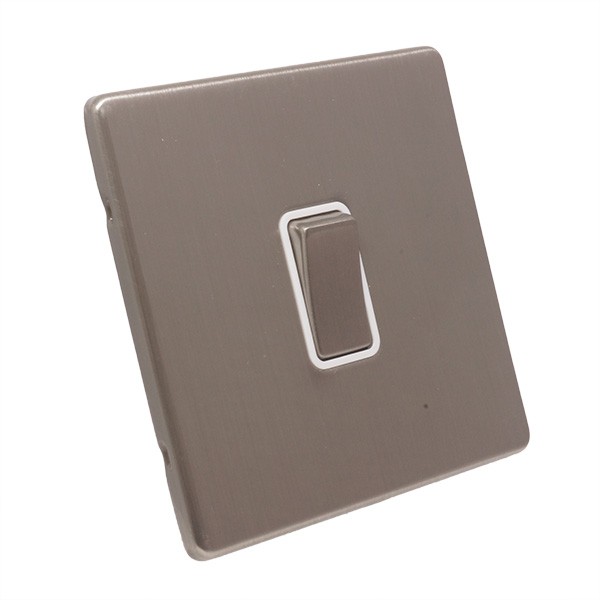 Eurolite Concealed 6mm Satin Nickel 1 Gang 20amp Double Pole Switch ...