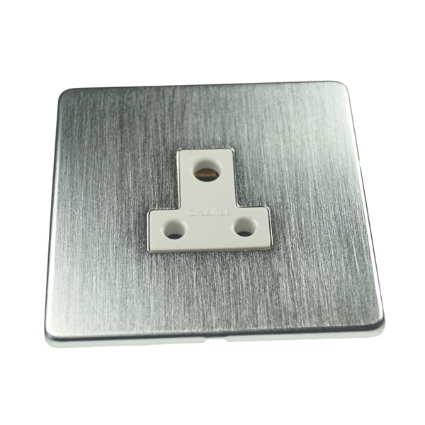 Eurolite Concealed Fix Flat Plate CSC5AUSO-W Satin Chrome 1 Gang 5amp ...