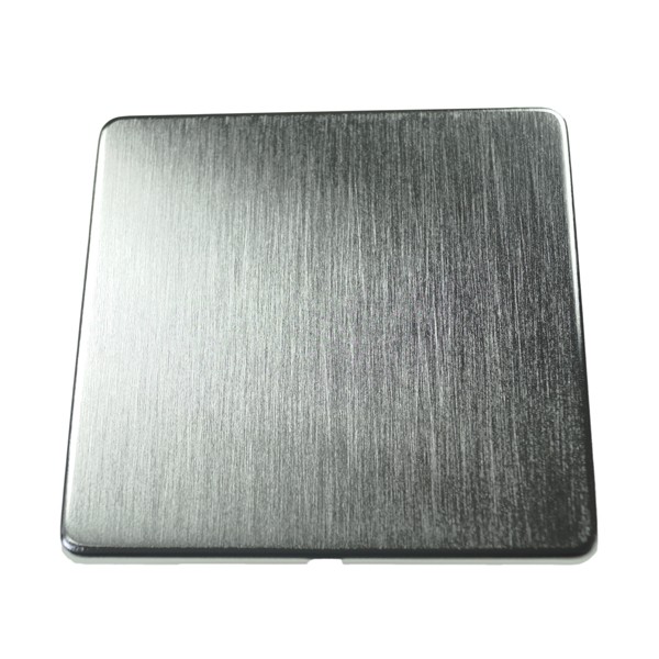 Eurolite Concealed Fix Flat Plate CSC1B Satin Chrome 1 Gang Blank Plate ...