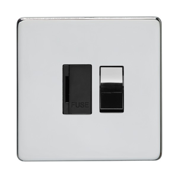 Eurolite Concealed Fix Flat Plate Polished Chrome 13amp Switched Fuse ...