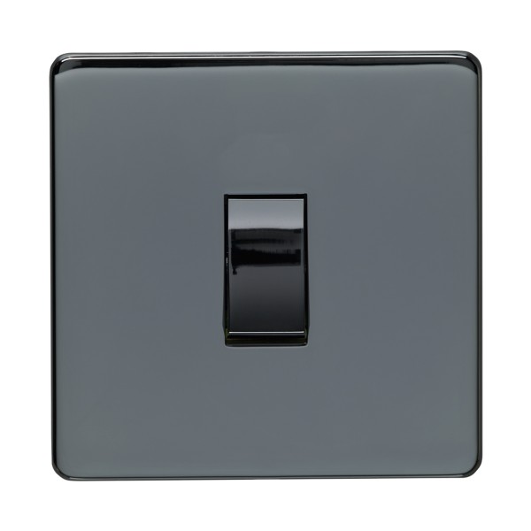 Eurolite Concealed Fix Flat Plate Black Nickel 1 Gang Intermediate ...