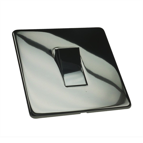 Eurolite Concealed Fix Flat Plate Black Nickel 1 Gang 45amp Double Pole ...