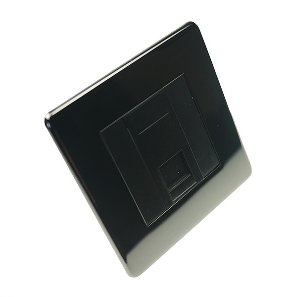 Eurolite Concealed Fix Flat Plate Black Nickel 1 Gang Data Socket with ...