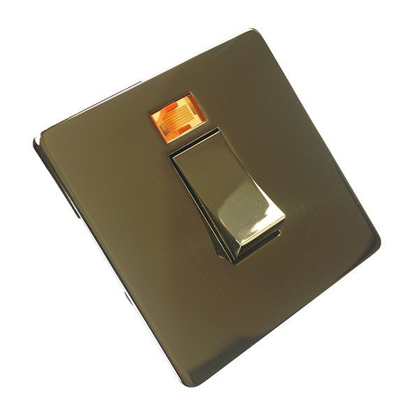 Eurolite Concealed Fix Flat Plate Polished Brass 1 Gang 45amp Double ...