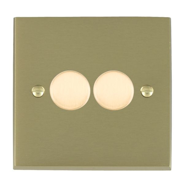 Hamilton Cheriton Victorian Satin Brass 2 Gang 200VA 2 Way Inductive ...
