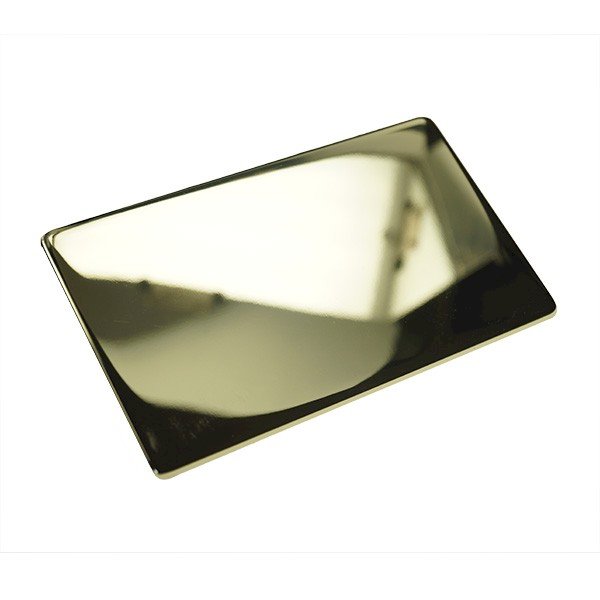 Eurolite Concealed Fix Flat Plate CPB2B Polished Brass 2 Gang Blank ...