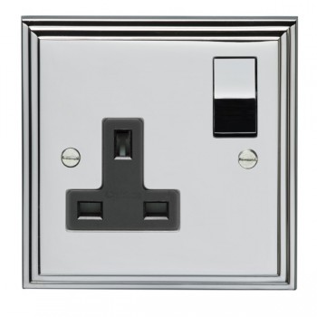 Eurolite Stepped Edge Polished Chrome 1 Gang 13amp Double Pole Switched ...