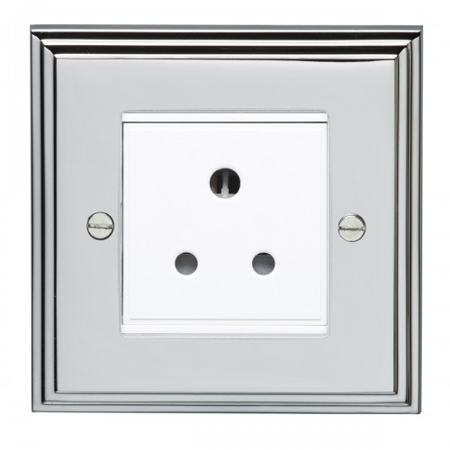 Eurolite Stepped Edge SPC5AUSO-W Polished Chrome 1 Gang 5amp Unswitched ...