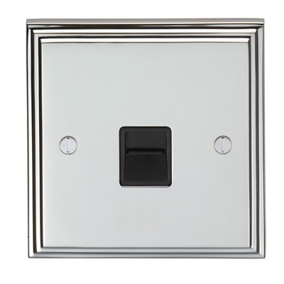 Eurolite Stepped Edge Polished Chrome 1 Gang Secondary Telephone ...