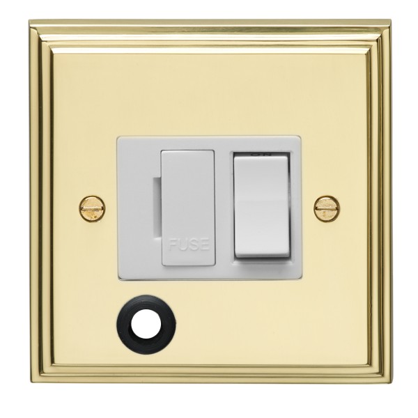 Eurolite Stepped Edge SPBSWFFO-W Polished Brass 13amp Switched Fuse ...