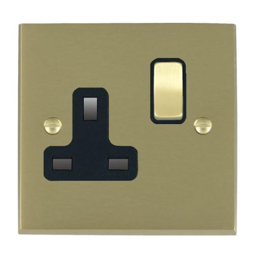 Hamilton Cheriton Victorian Satin Brass 1 Gang 13A Double Pole Switched ...