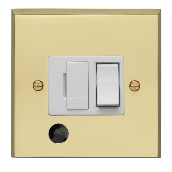 Eurolite Victorian Polished Brass 13amp Switched Fuse Spur Flex Outlet ...