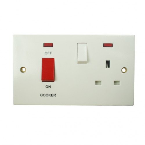 BG 45amp Double Pole Cooker Control, Switches and Sockets, UK ...