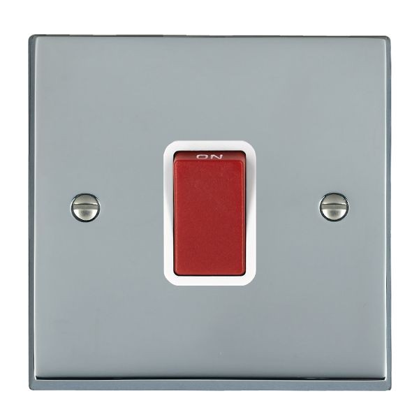 Hamilton Cheriton Victorian Bright Chrome 45A Double Pole Switch with ...