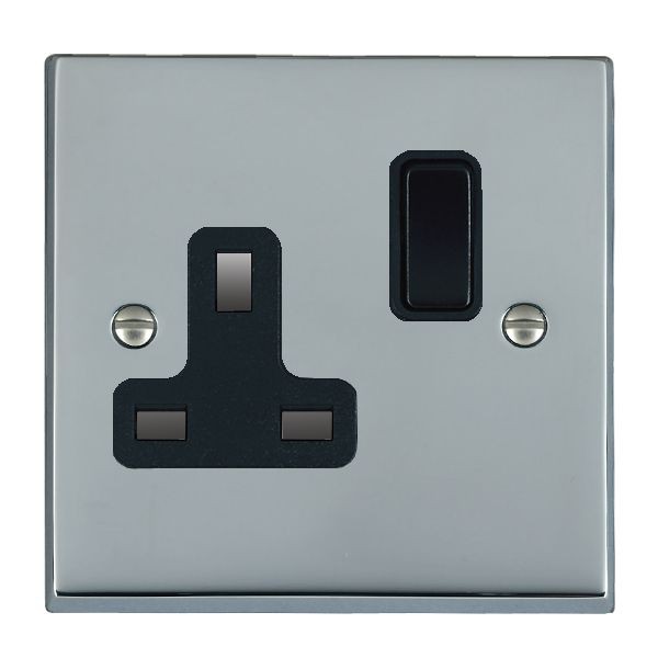 Hamilton Cheriton Victorian Bright Chrome 1 Gang 13A Double Pole ...