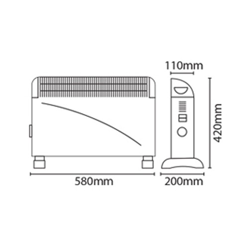 Eterna CSTD 2KW Convector Heater | UKES