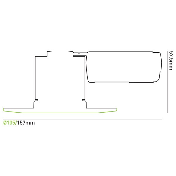 Collingwood Lighting Halers DL280BSNW H2 Lite Brushed Steel Fire Rated ...