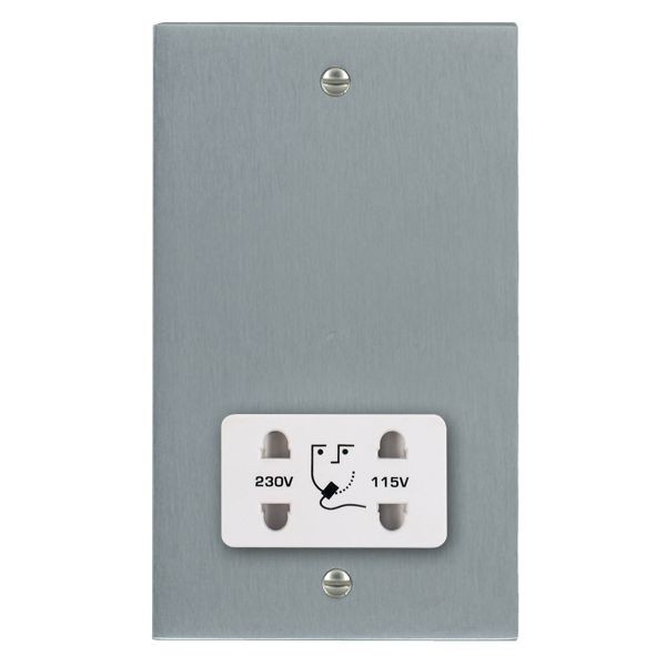 Hamilton Cheriton Victorian Satin Chrome Dual Voltage Shaver Socket ...