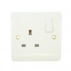 Click Mode Single 13amp White PVC Socket, Switches and Sockets, UK ...