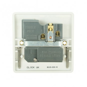 Click Mode Single 13amp White PVC Socket, Switches and Sockets, UK ...